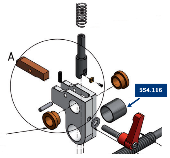 Sliding bearing plastic - Spare parts for rotary scrapers - Holm & Holm A/S