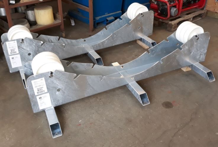 Rullebuk Ø2500 Radial til plastrør fra Ø1000 til Ø2500 mm - Rullebukke ...