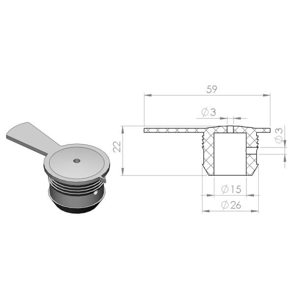Air Release plug, Type 1 (Ø26/ø3) - Plug mirrors and tools for pre ...